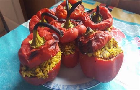 Poivrons Farcis à la Viande Hachée et Riz Recette Bouchra