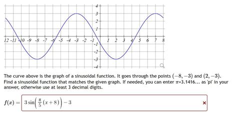 the curve above is the graph of a sinusoidal function