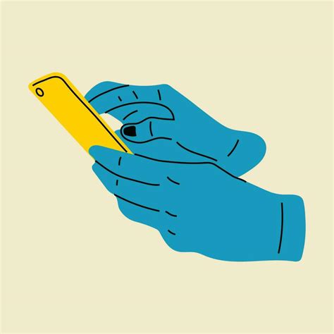 Hand Holding Smartphone Vector Illustration In Flat Style 24626195