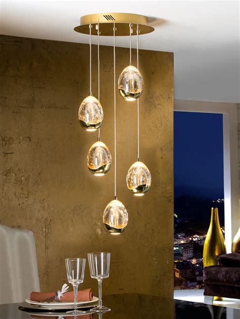 Colgante De Techo Led Oro Roc O De Schuller