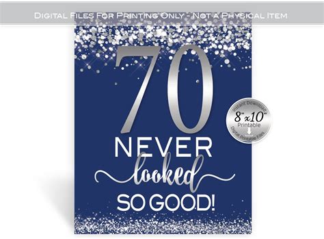 Never Looked So Good X Printable Sign Th Birthday Party Decor