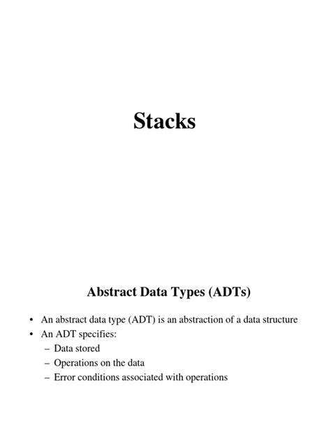 stacks pdf array data structure constructor object oriented programming
