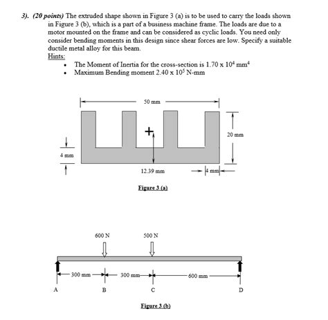 solved 3 20 points the extruded shape shown in figure 3