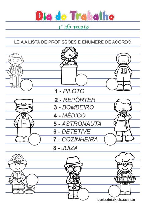 Atividades Dia Do Trabalho Atividades Dia Do Trabalho Dia Do