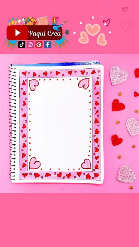 BORDE o Margen para Hojas del Día de San Valentín o Día del Amor y la