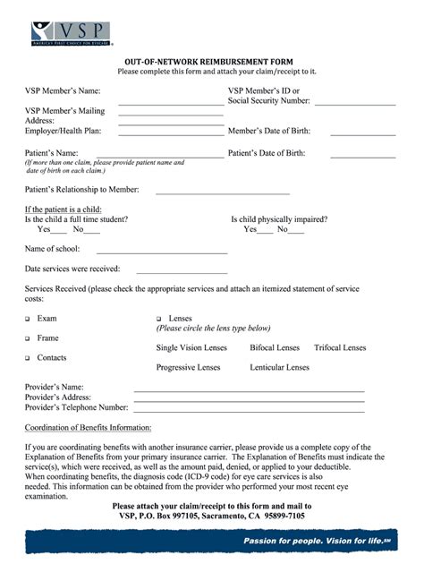 Vsp Reimbursement Form Pdf Fill Out Sign Online DocHub