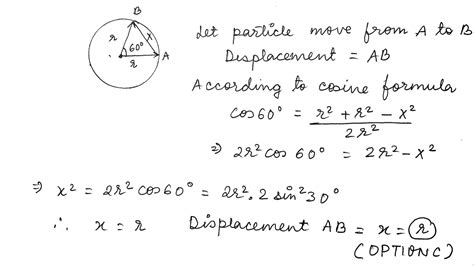 a particle is moving on a circular path of radius r with uniform speed v what is the