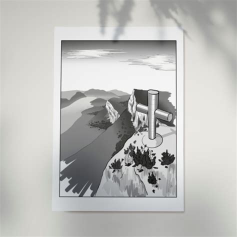 Croix Du Nivolet Affiche Ori Illustration