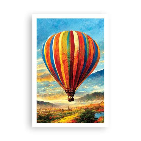 Obraz Plakat W ciszy widać więcej 61x91cm Balon Krajobraz