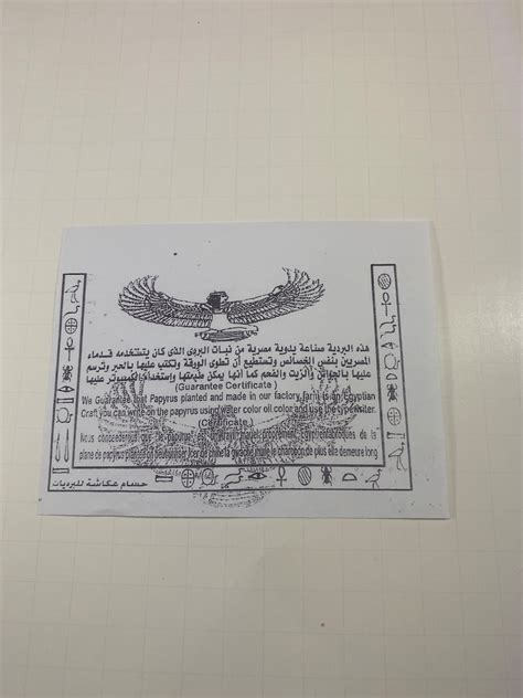 X Papyrus Egyptian Art Hand Painted Nefertiti Unique Vintage