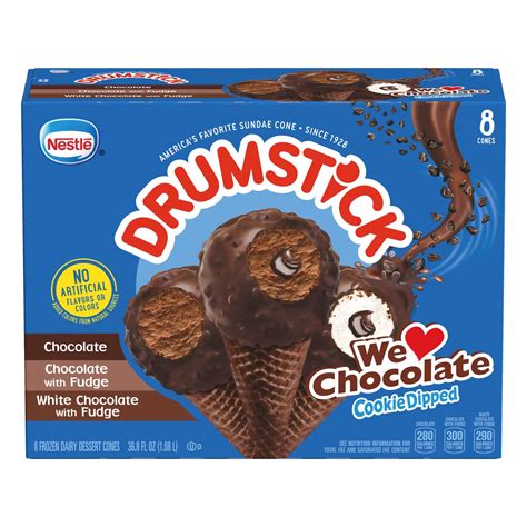 Nestle Drumstick We Love Chocolate Cookie Dipped Sundae Cones Variety