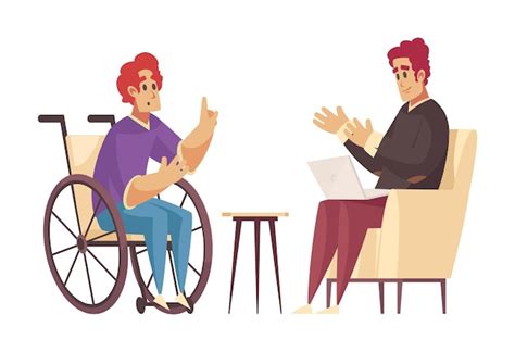 Ilustración de dibujos animados de psicoterapia Vector Premium