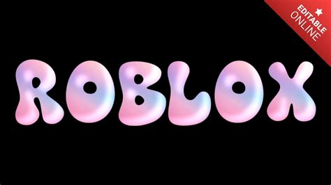 Roblox Fuente Holográfica Líquida Y2k Generador de Efectos de Texto