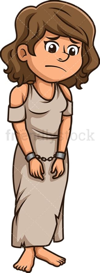 Female Slave In Chains Cartoon Clipart Vector FriendlyStock