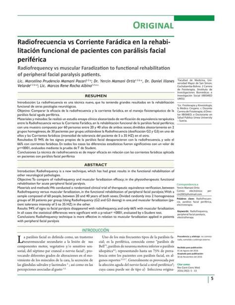 Radiofrecuencia vs corriente darádica en la rehabilitación funcional de