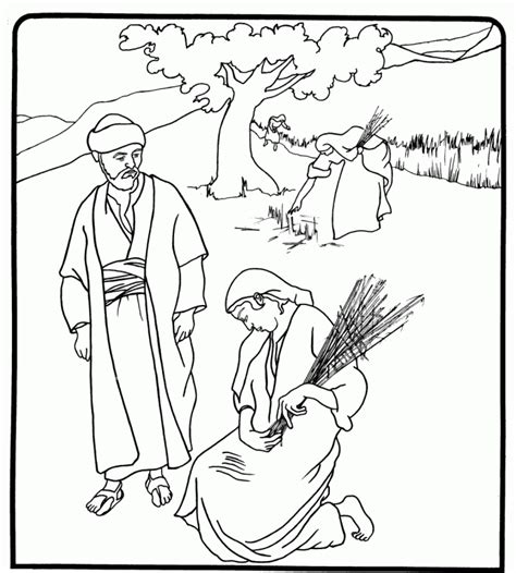 Ruth And Boaz Colouring Pages Clip Art Library