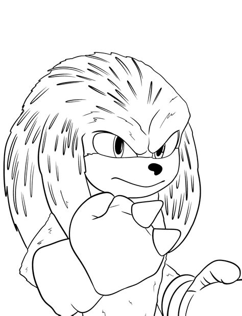 Sonic Knuckles Coloring Page Coloring Pages