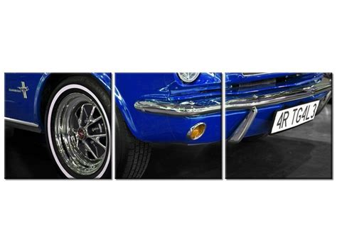 Obraz Niebieski Mustang 3 Elementy 150x50 Cm Oobrazy Sklep EMPIK