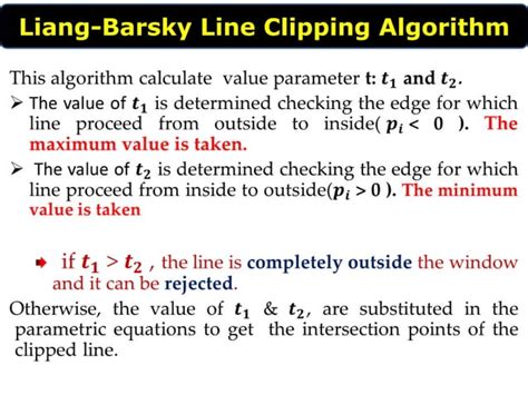 liang barsky line clipping algorithm ppt