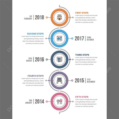 Vertical Timeline Infographic Vector Hd PNG Images Vertical