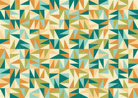 Belo Fundo Mural Geométrico Retro Amarelo Laranja Azul Verde Retro