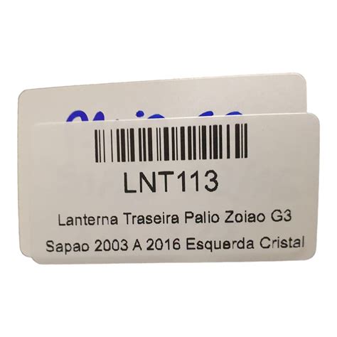Lanterna Traseira Palio Zoiao G3 Sapao 2003 A 2016 Esquerda Cristal