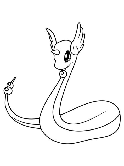 Dragonair Pokemon Coloring Pages Free Printable