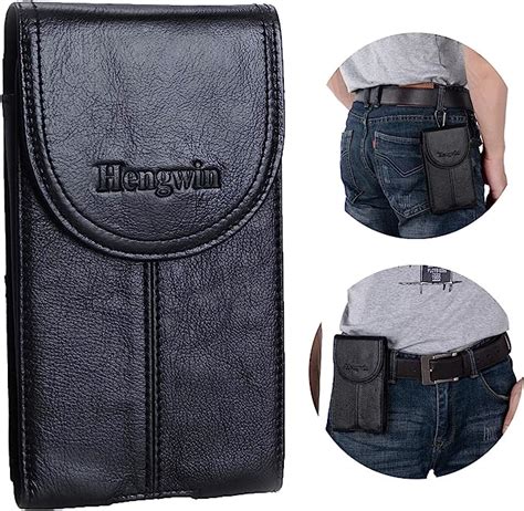 Bolsa De Couro Clipe De Cinto Hengwin Masculina Capa Coldre Para
