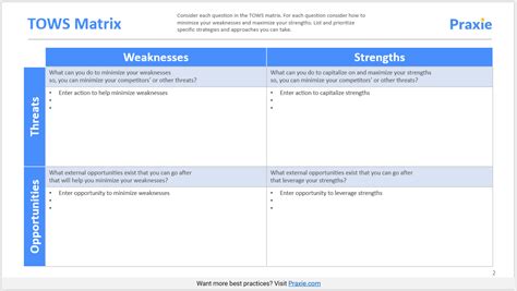 Tows Matrix Template