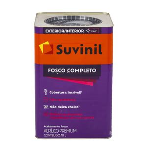 Tinta Acrílica Fosco Completo Premium Algodão Egípcio 18L Suvinil