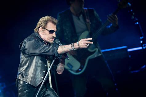Photo Exclusif Johnny Hallyday sur scène lors de son premier