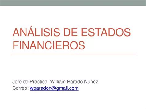 PPT Análisis de Estados Financieros PowerPoint Presentation free