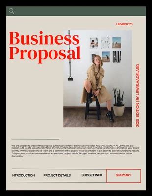 Free Interior Design Proposal Template Venngage