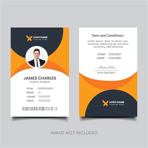 Premium Vector Clean Modern Employee Id Card Design