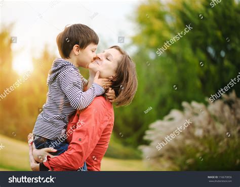Son Kissing His Mother Stock Photo 116670856 Shutterstock