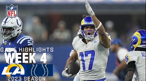 Los Angeles Rams Vs Indianapolis Colts 2023 Week 4 Game Highlights
