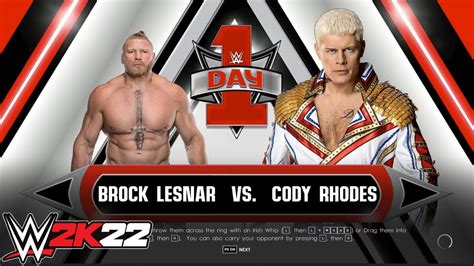 Wwe K Brock Lesnar Vs Cody Rhodes Youtube