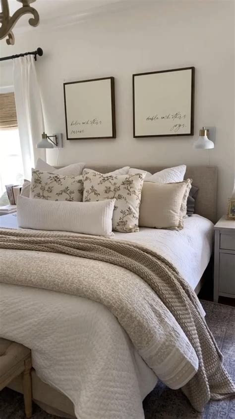 Cozy Neutral Bedding Video In 2024 Schlafzimmer Einrichten