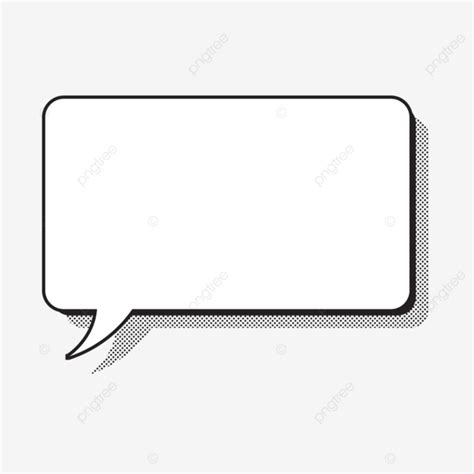 Rectangle Comic Dialog Box Empty Speech Bubble Vector Dialogue Comics