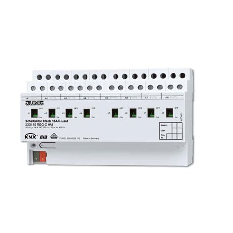 KNX Schaltaktor 8 Fach 16A C Last Mit Stromerkennung JUNG 2308