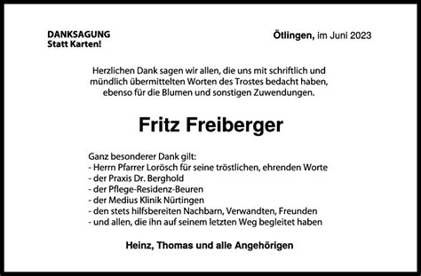 Danksagungen Teckbote Trauerportal