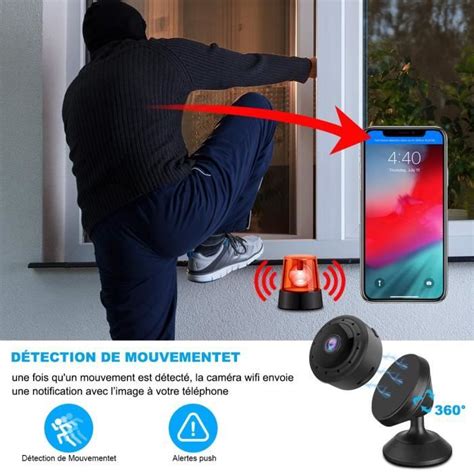 Mini Camera Espion WiFi Full HD 1080P Caméra Cachée Spy sans Fil avec