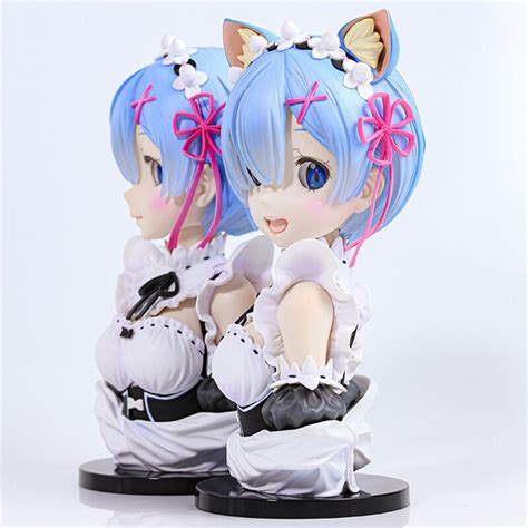 22cm Anime Re Vida Um Mundo Diferente De Zero Rem Re0 Remu Pvc Figura