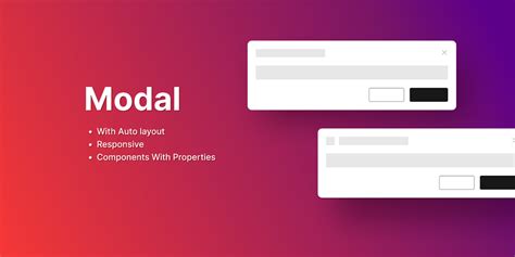 Responsive Modal With Auto Layout Figma