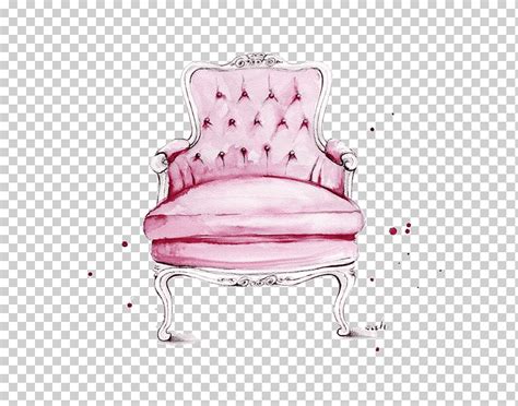 Silla rosa y blanca ilustración silla ilustración moda pintura