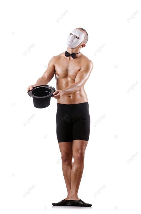 Mimo Musculoso Desnudo Aislado En Blanco Fondos E Imagen Para Descarga