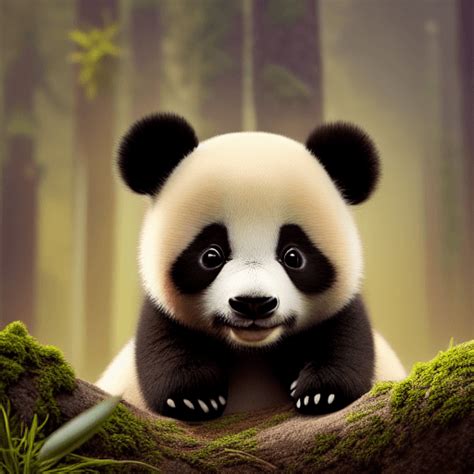Tiny Adorable Baby Panda Creative Fabrica