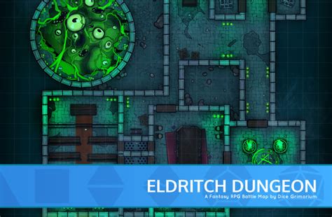 Eldritch Dungeon D D Map For Roll20 And Tabletop Dice Grimorium