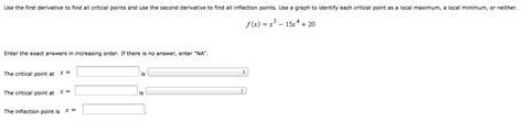solved use the first derivative to find all critical points