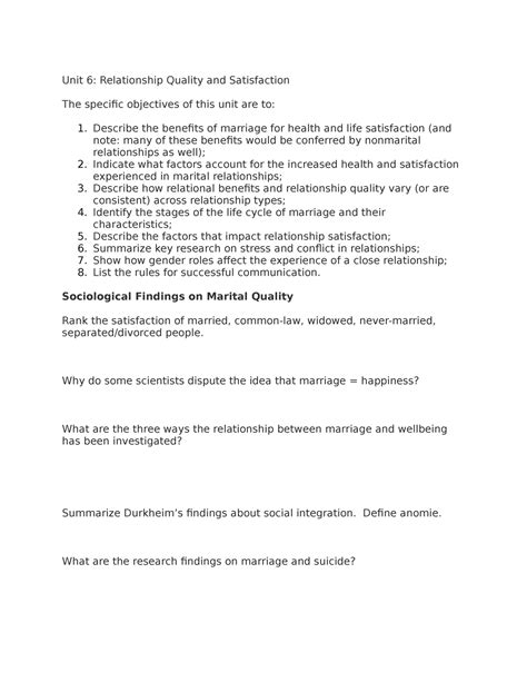 unit 6 notes unit 6 relationship quality and satisfaction the specific objectives of this
